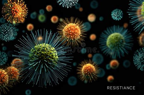 Floating Virus Like Structures With Spikes Labeled Resistance In Sterile Space Environment