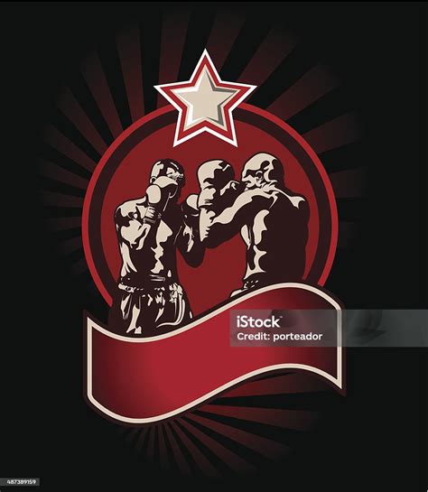 복싱 아이콘크기 또는 휘장 권투 스포츠에 대한 스톡 벡터 아트 및 기타 이미지 권투 스포츠 남자 Championship Istock