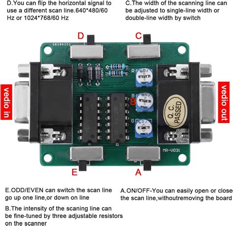 Scanline Generator Screen Scan Line Generator Vga Connection For Arcade Machine Retro Games