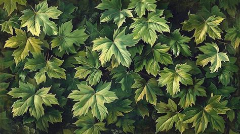 Green Tree Leaves Pattern Premium Ai Generated Image
