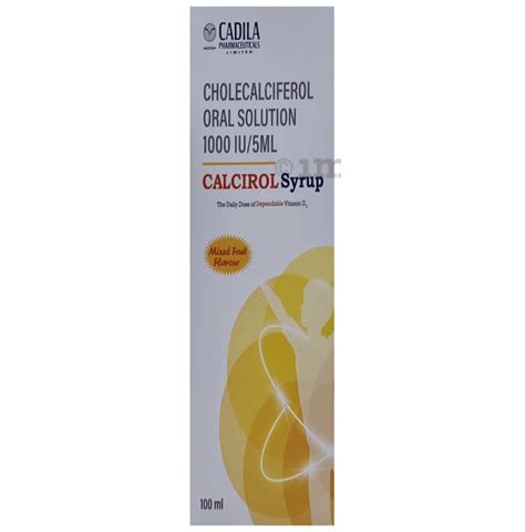 Calcirol Syrup Mixed Fruit Flavour Buy Bottle Of 100 0 Ml Syrup At Best Price In India 1mg