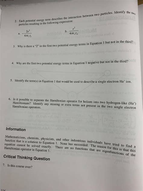 Solved Fundamental12 Multielectron Atoms Is There Anything