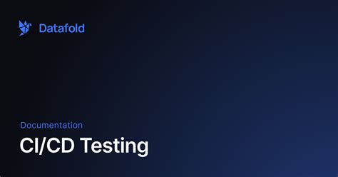 Cicd Testing Datafold