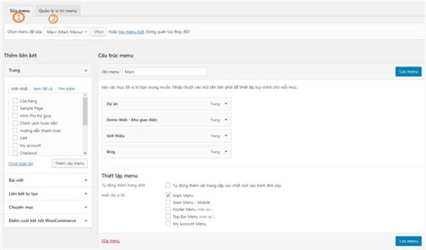 Tạo Menu Wordpress Và đưa Danh Mục Ra Ngoài Menu Thiết Kế Web Xịn