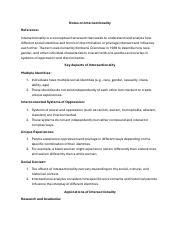 Understanding Intersectionality Key Aspects Applications Course Hero