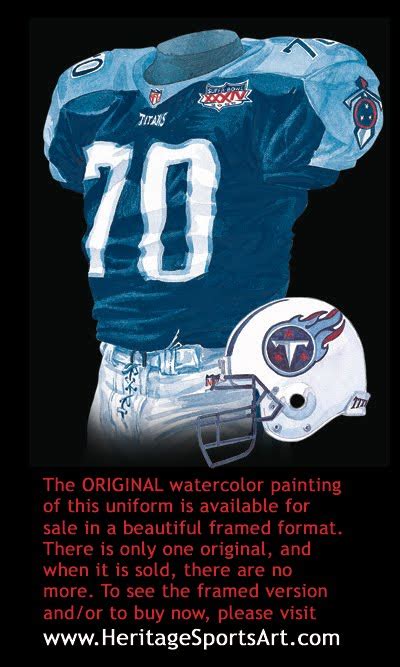 Tennessee Titans Uniform And Team History Heritage Uniforms And