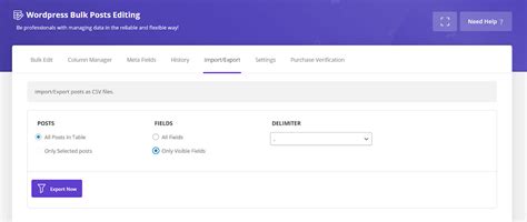 How To Export Posts Data From Wordpress Using Wordpress Bulk Posts Editing Plugin Wordpress
