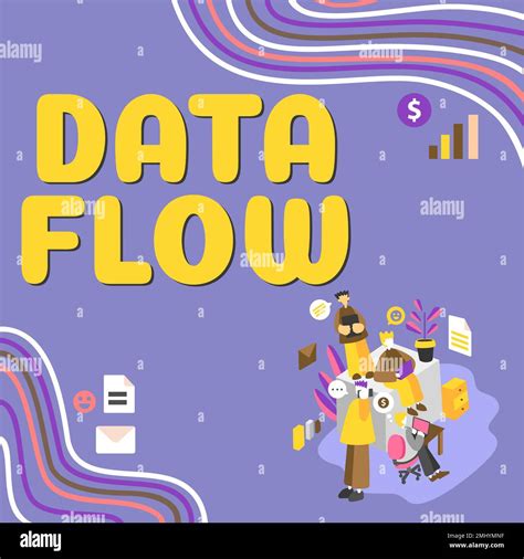 Sign Displaying Data Flow Business Overview The Movement Of Data