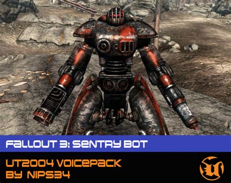 Fallout 3 Sentry Bot Image Unreal Tournament 2004 Voice Vault Mod