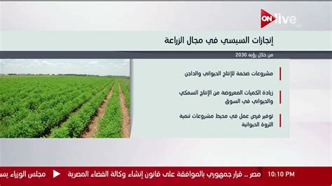 عرض معلوماتي عن إنجازات السيسي في مجال الزراعة خلال 4 سنوات Youtube