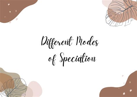 Different Modes Of Speciation By Rissa Joy Mangaoang Issuu