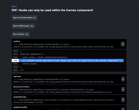 Unable To Open Orb `packagesexample` In Studio `r3f Hooks Can Only