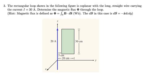 Solved The Rectangular Loop Shown In The Following Figure Is Coplanar With The Long Straight
