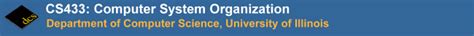 Cs 433 Computer System Organization