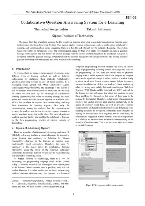Pdf An Application Of Question Answering System For Collaborative