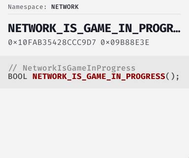 NetworkIsGameInProgress FiveM Natives Cfx Re Docs