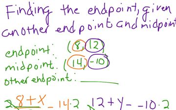 Finding The Other Endpoint Given The Midpoint Educreations