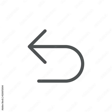 Vetor Undo Flat Color Ui Icon Digital Program Navigation Move To Previous Step Pointer