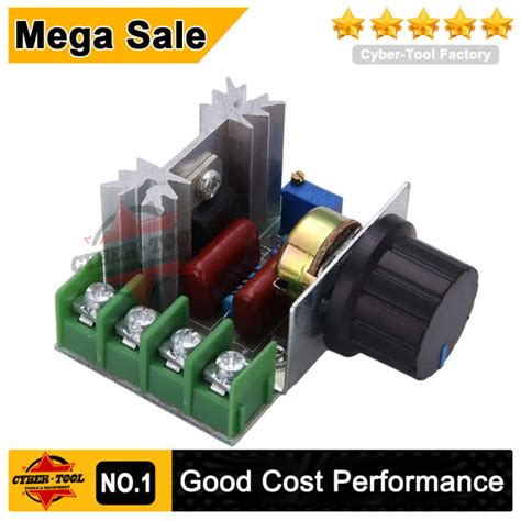 Ac 220v 2000w Scr Voltage Regulator Dimmer Motor Speed Controller Thermostat Electronic Voltage