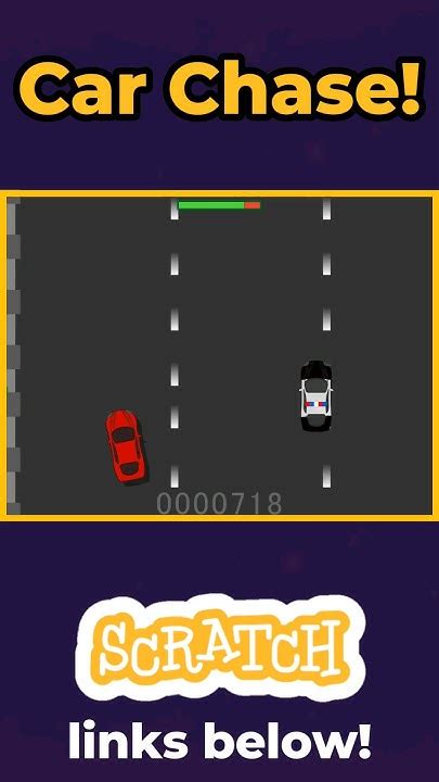 i made a car chasing game in scratch 🔥🔥🔥 scratch scratchprogramming shorts youtube