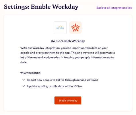 Legacy Workday Integration 15five Help Center