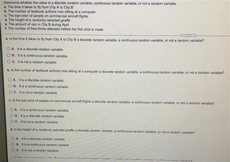 Solved Determine Whether The Value Is A Discrete Random