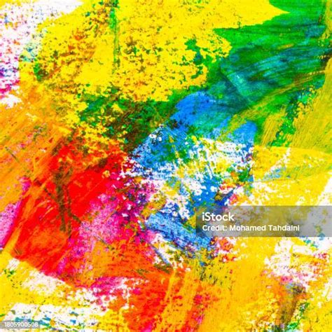 추상 화려한 페인트 배경입니다 다채로운 페인트는 복사 공간으로 질감을 얼룩지게 합니다 현대 회화 손으로 그린 추상 작품 그림 그리기에 대한 스톡 사진 및 기타 이미지