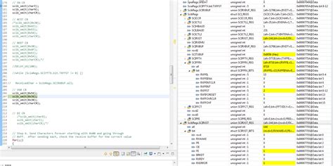 CCS TMS F Sending Commands Using SCI And Getting Framing Error FE C