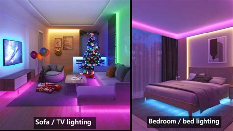 Colorrgb ไฟประดับห้อง ไฟเส้น ไฟแต่งห้อง แถบไฟ Led ไฟ Rgb ไฟติดผนังห้อง