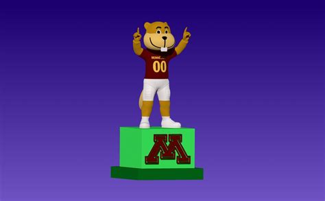 3d File Ncaa Minnesota Golden Gophers Football Mascot Statue 🏈 ・model