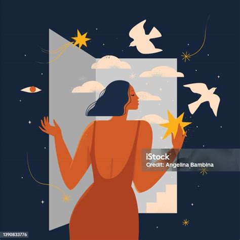 어둠에 직면하여 빛의 길에 서있는 사람 두려움 어둡고 무섭고 이상한 도전적인 길로 가기 전에 여자 여자만에 대한 스톡 벡터 아트 및 기타 이미지 Istock