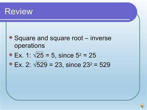 Simplify Square Rootspptx