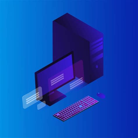 Premium Vector Isometric Computer Design
