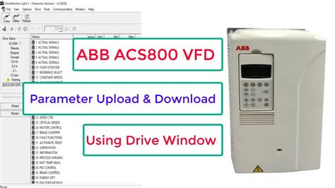 Abb Acs800 Vfd Parameter Upload And Download Automationbd Abbacs800 Youtube