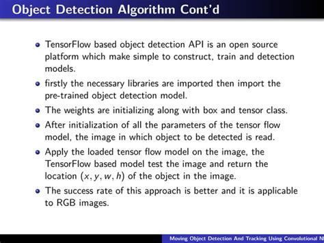 Moving Object Detection And Tracking Using Cnn Pdf Artificial Intelligence Technology