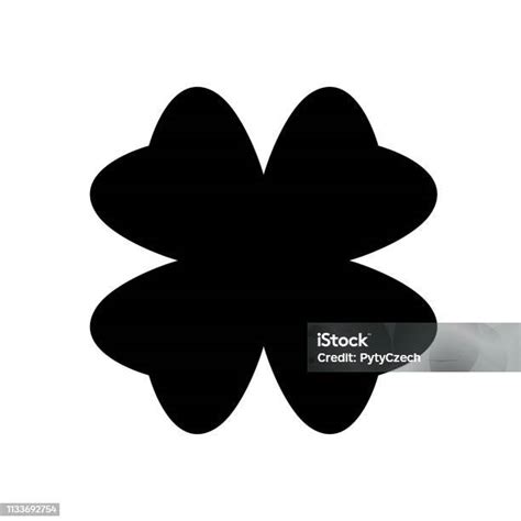 샴 록 실루엣블랙 네 잎 클로버 아이콘입니다 행운 테마 디자인 요소입니다 간단한 모양 벡터 일러스트 0명에 대한 스톡 벡터 아트 및 기타 이미지 Istock