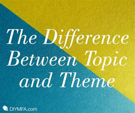 Topic And Theme Difference