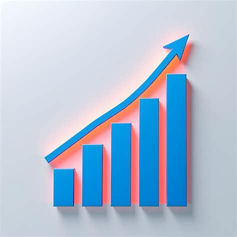 Bar Graph With Upward Trend Growth And Progress Premium AI Generated
