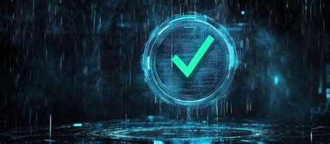 Digital Checkmark On Futuristic Interface Premium Ai Generated Image