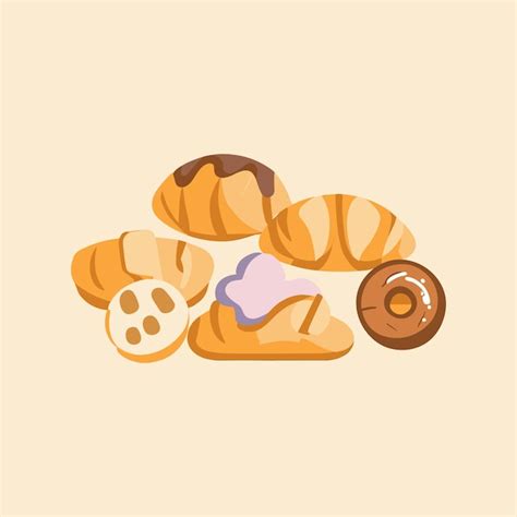 Premium Vector Bakery Products Vector Illustration Design
