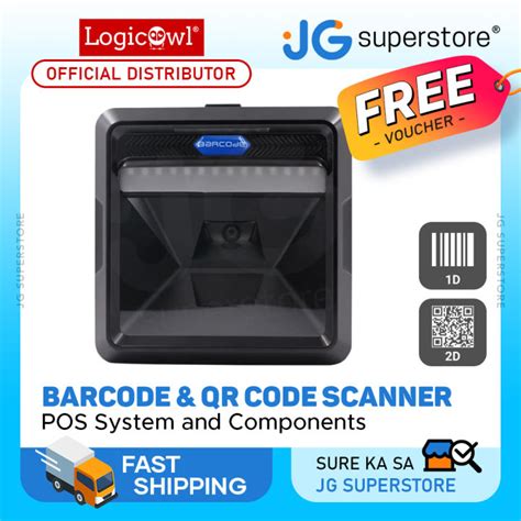Logicowl High Speed 1d 2d Desktop Counter Flatbed Barcode Qr Code Scanner With Rj45 To Usb Wired