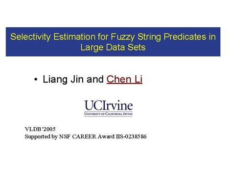 Selectivity Estimation For Fuzzy String Predicates In Large