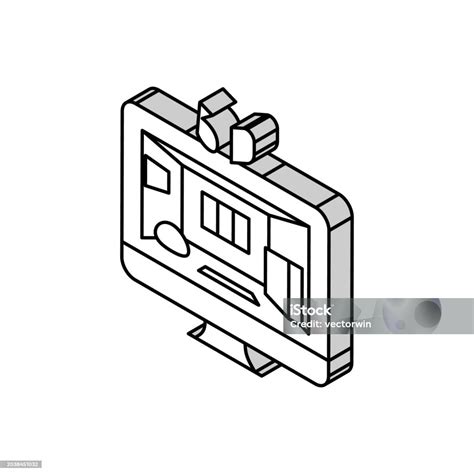 3d 스케치 인테리어 디자인 홈 아이소 메트릭 아이콘 벡터 일러스트 레이 션 0명에 대한 스톡 벡터 아트 및 기타 이미지 0