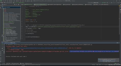 Python Opencv 打开图像时报错 215assertion Failed Sizewidth0 Andand Size
