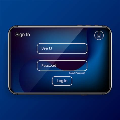 Premium Vector Sign In Mobile Application User Interface Digital Realistic Tablet Phone