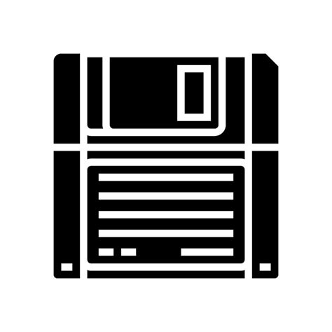 Digital Data Storage Floppy Disk Glyph Icon Illustration 57813389 Vector Art At Vecteezy