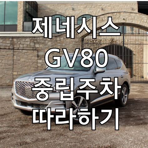 제네시스 Gv80 중립주차 N단 방법 따라하기