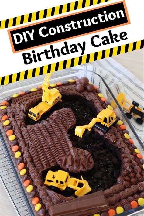 3rd Birthday Construction Cake For A Diy Construction Birthday Party