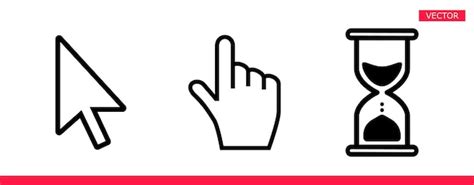 Premium Vector Black Hourglass Loading Clock Pointer Hand And Arrow