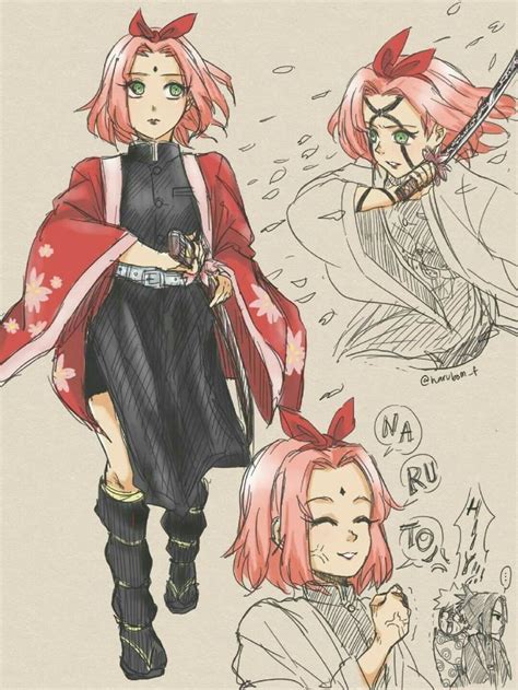 Kunoichi Naruto Art Sakura Haruno Sasusaku Uchiha Slayer Zelda Characters Fictional